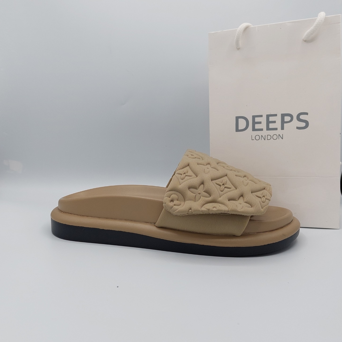 CACTUS WOMENS VELCRO STRAP FLATFORM SLIDER SANDAL