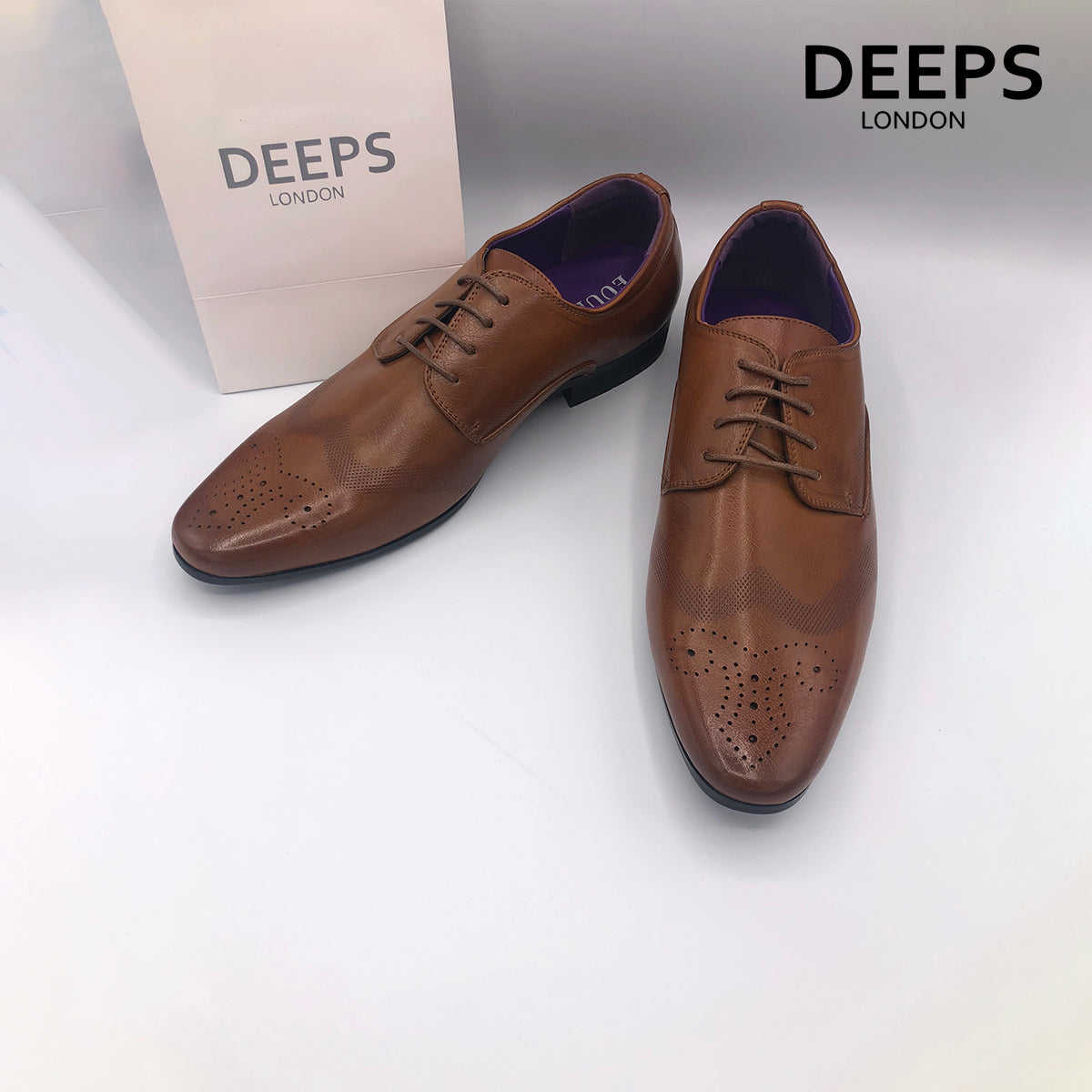 CROMPTON MEN'S LACE UP SHOE TAN